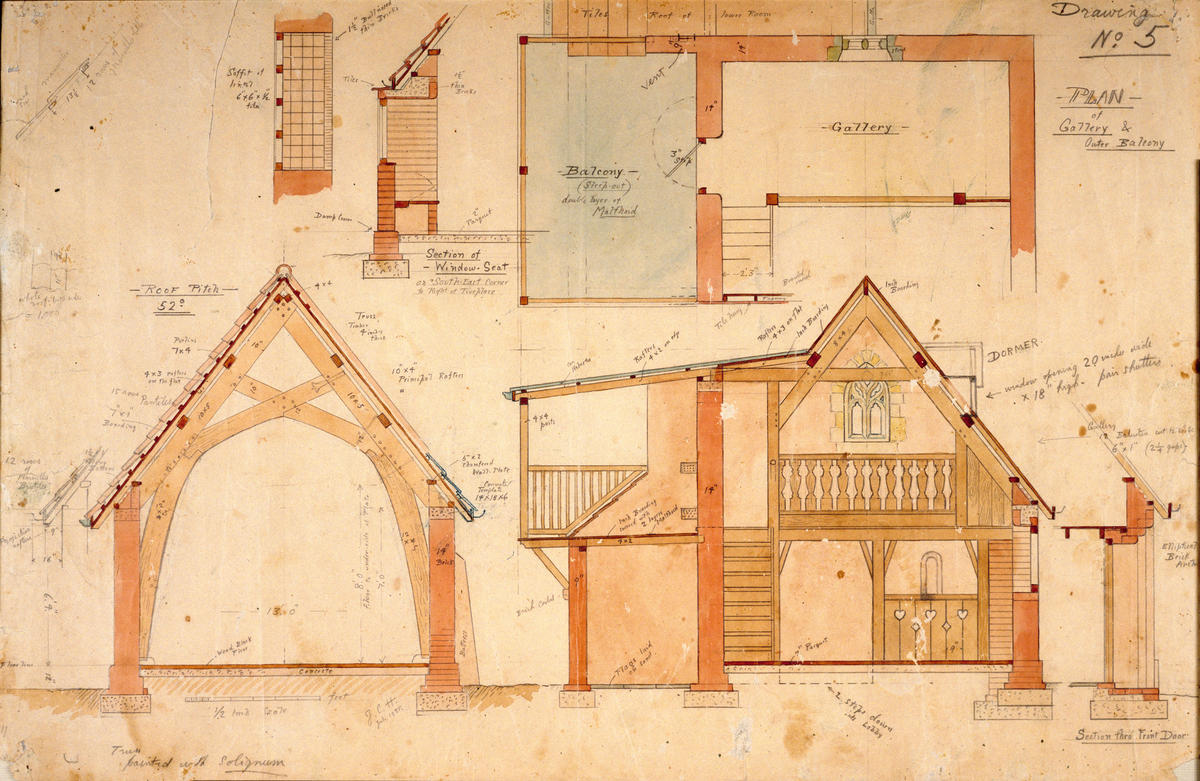 Architectual drawing, Hermitage Interior, 'Drawing No. 5: Plan of ...