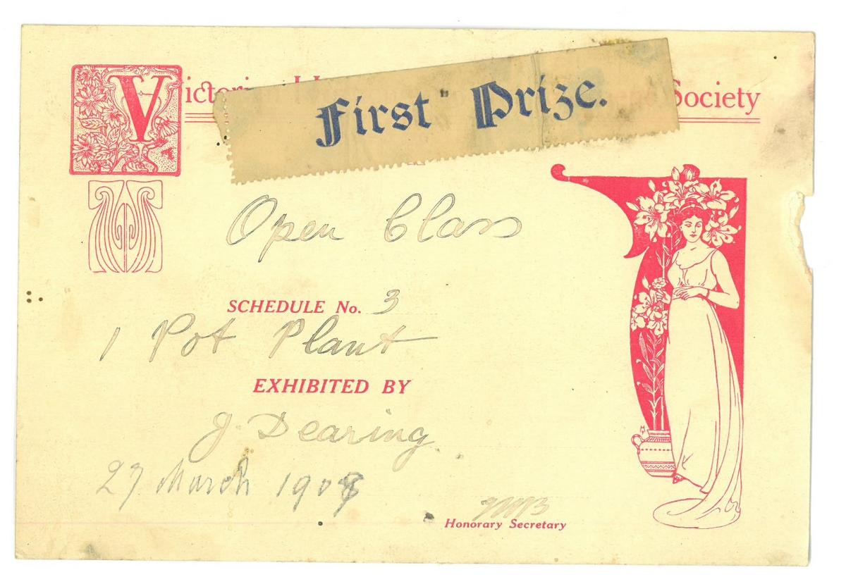 Certificate, prize - National Trust