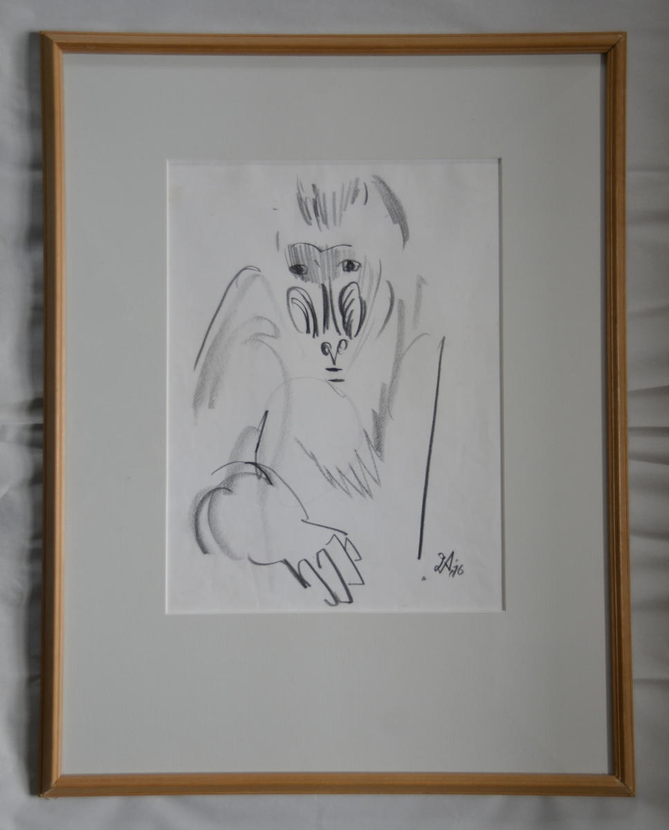 Drawing, two monkeys, 1976 - National Trust